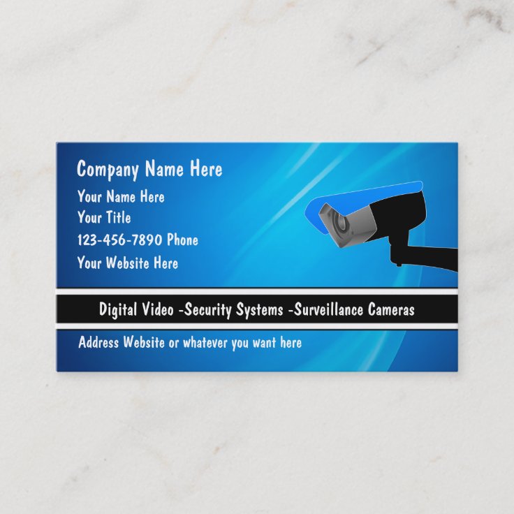 Security System Business Cards | Zazzle