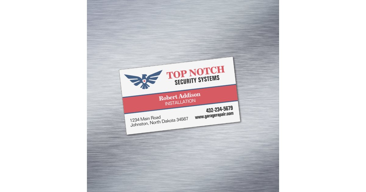 Security Systems Business Card Magnet | Zazzle