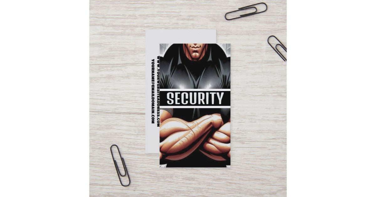 Security With Big Muscles Business Card | Zazzle