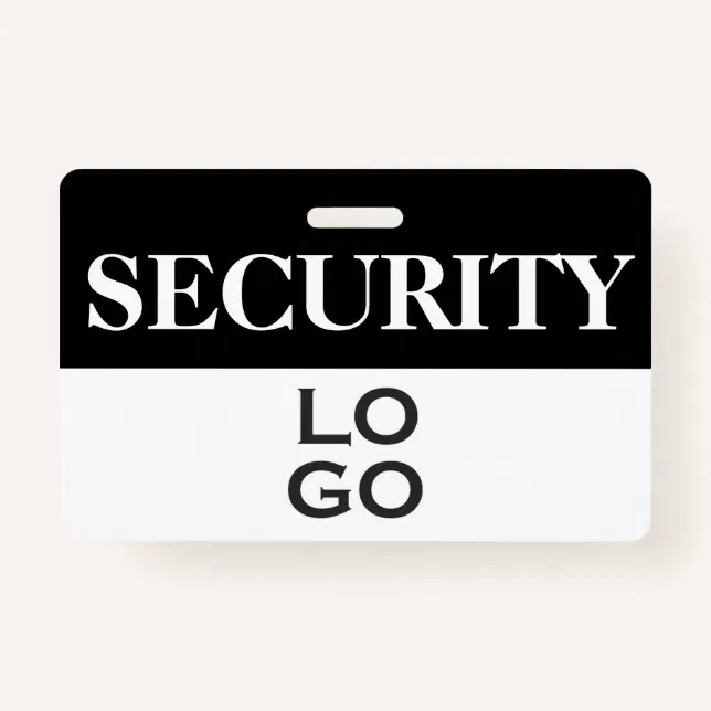 Security with Custom Logo ID Badge | Zazzle