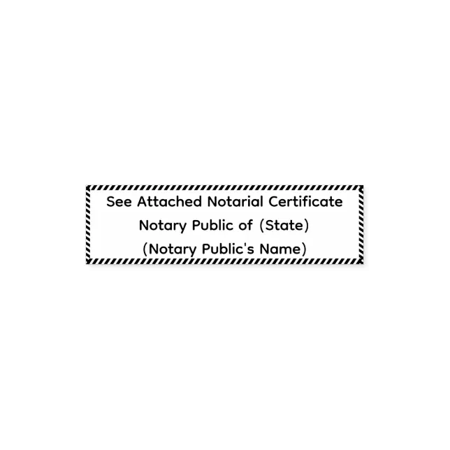 See Attached Notarial Certificate Self-inking Stamp | Zazzle