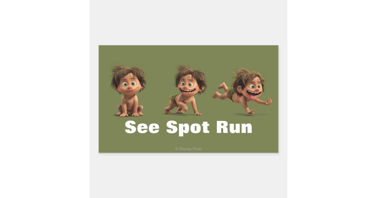 See Spot Run Rectangular Sticker | Zazzle