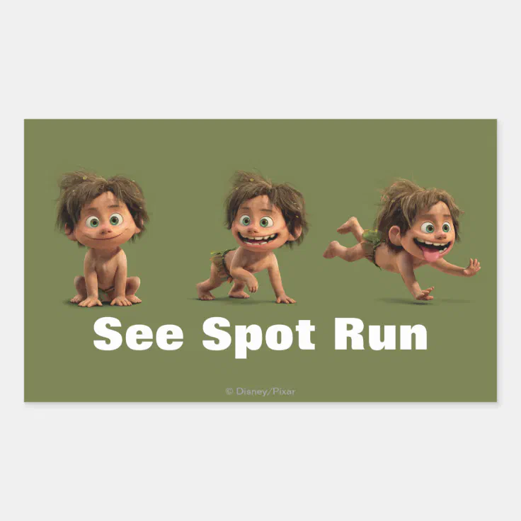 See Spot Run Rectangular Sticker | Zazzle