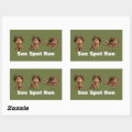 See Spot Run Rectangular Sticker | Zazzle