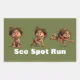 See Spot Run Rectangular Sticker | Zazzle