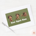 See Spot Run Rectangular Sticker | Zazzle
