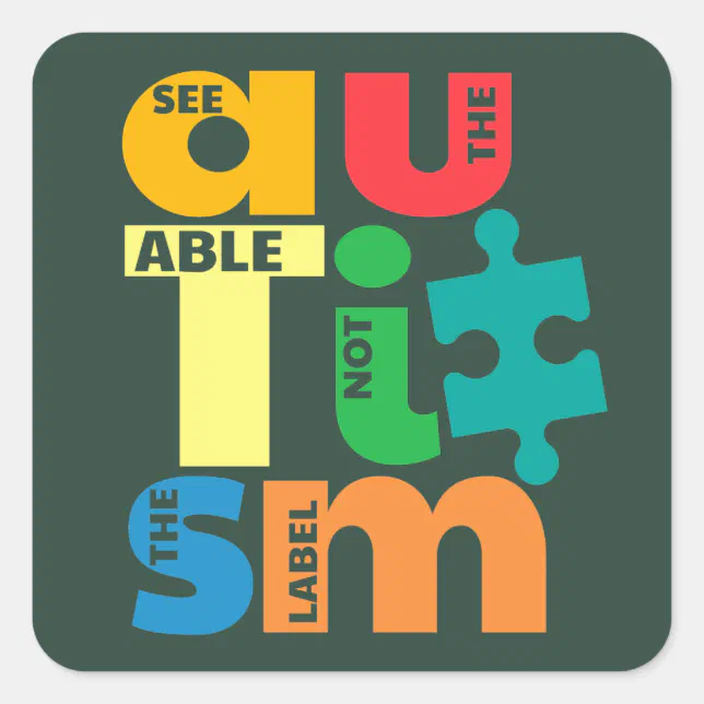 See The Able Not the Label Autism Personalized | Zazzle