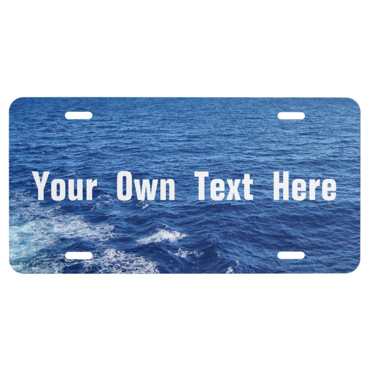 See the Sea Custom License Plate | Zazzle