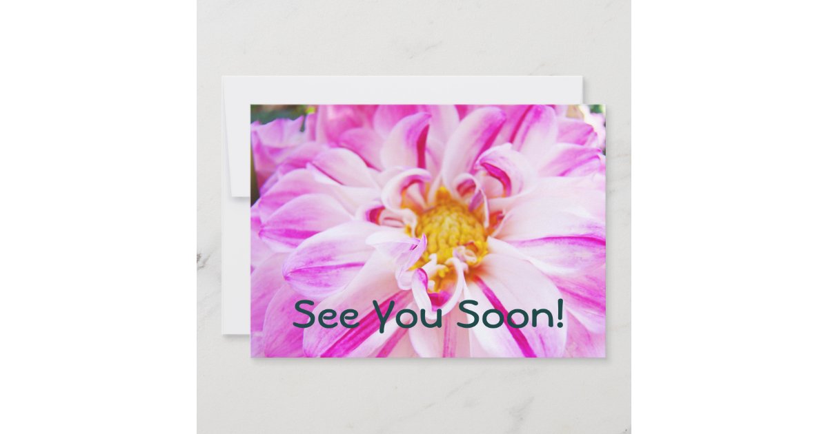 See You Soon! Invitations Events Custom Dahlias | Zazzle