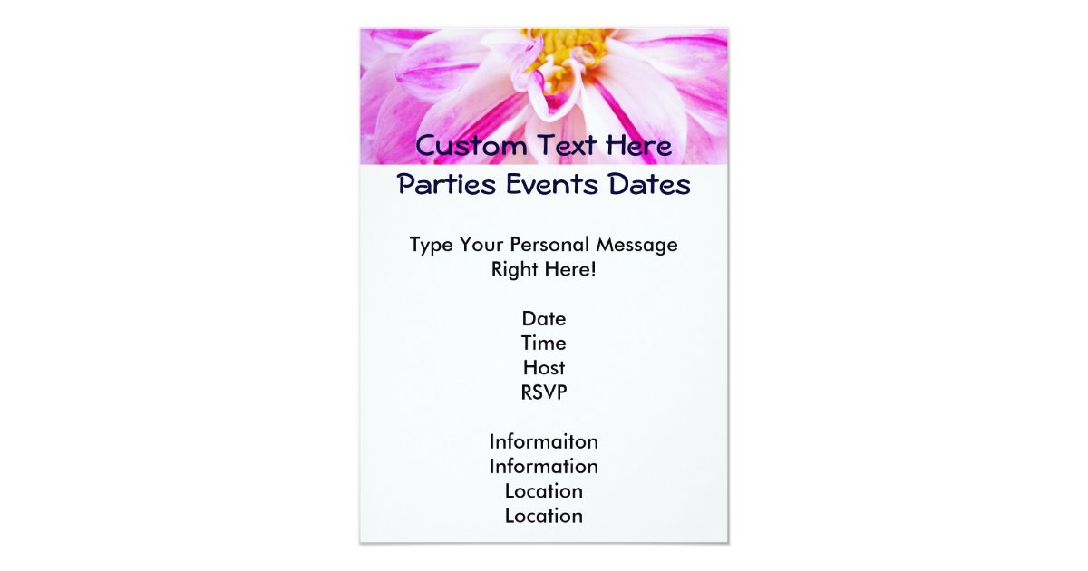 See You Soon! Invitations Events Custom Dahlias | Zazzle