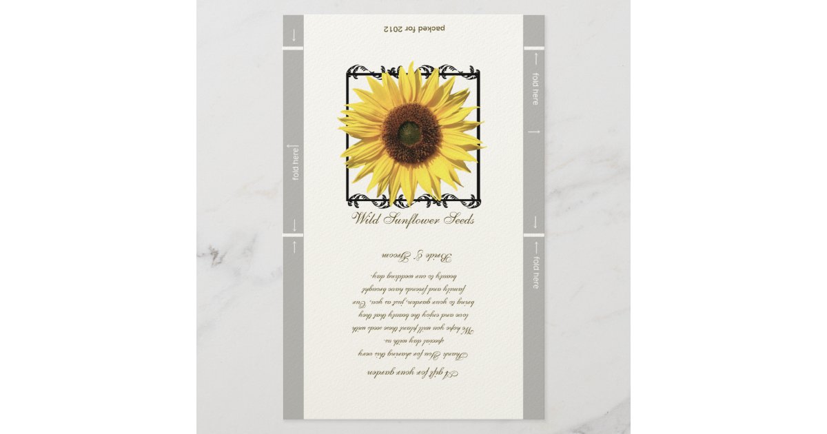 Seed Packet Template Wedding Favor | Zazzle