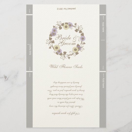 Seed Packet Template Wedding Favor | Zazzle.com