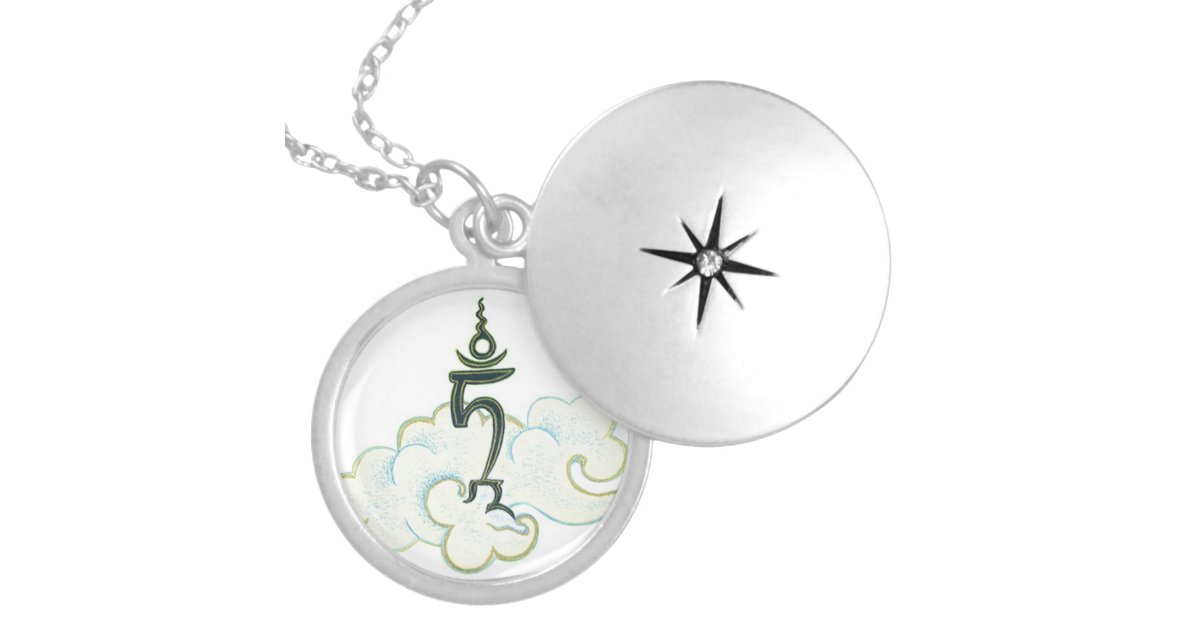 Seed Syllable TAM - Round Locket - Silver Plated | Zazzle