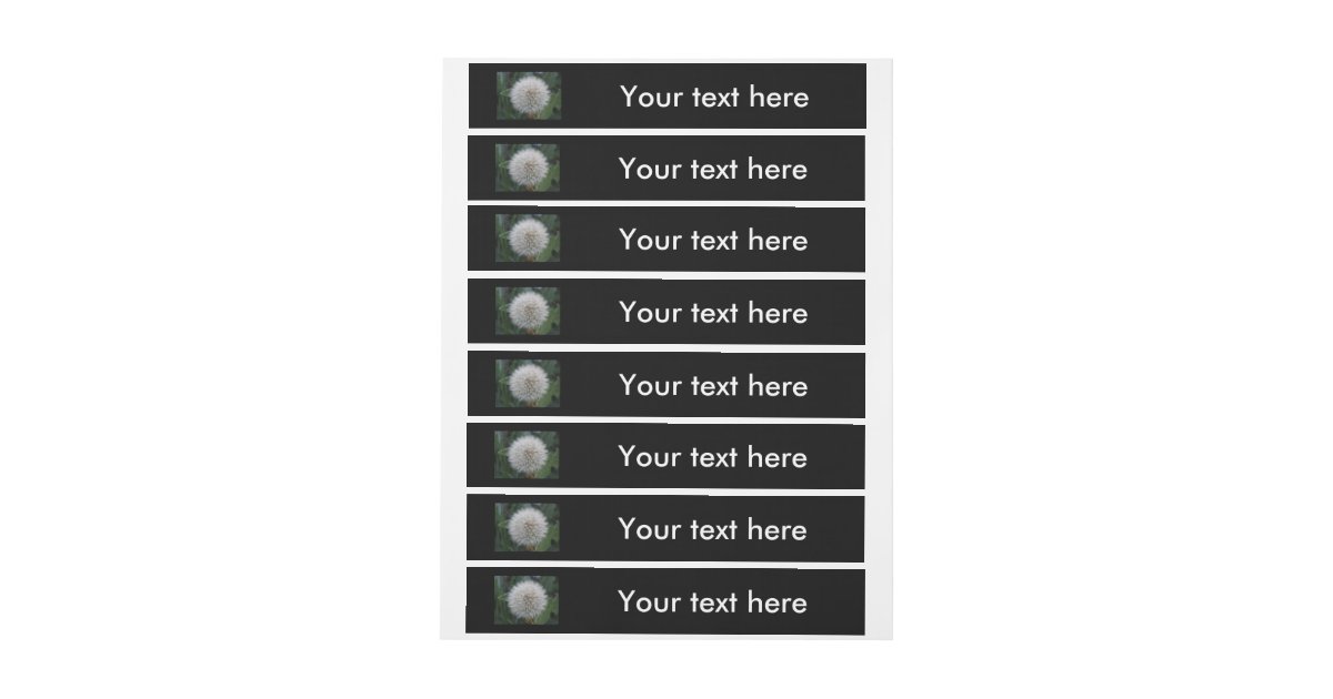 Seeding Dandelion Flower Customizable Labels | Zazzle