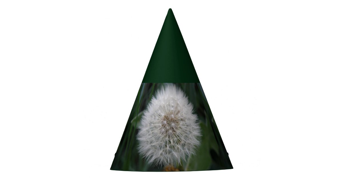 Seeding Dandelion Flower Party Hat | Zazzle