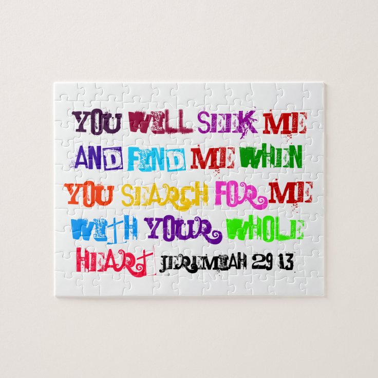 seek and find me bible verse puzzle | Zazzle