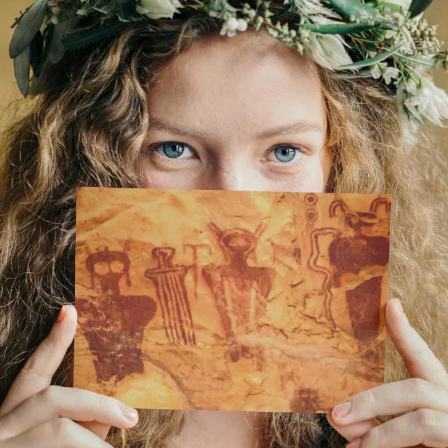 Sego Canyon Rock Art Utah Pictograph Postcard | Zazzle