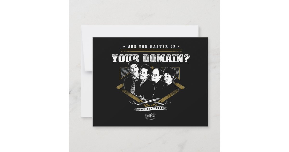 Seinfeld | Are You Master of Your Domain? Note Card | Zazzle