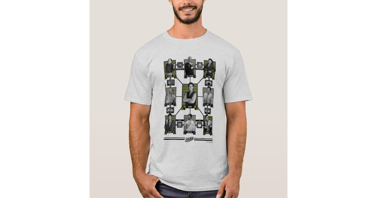 Seinfeld | Character Relationship Chart T-Shirt | Zazzle