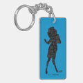 Seinfeld | Elaine Dance Silhouette Keychain | Zazzle
