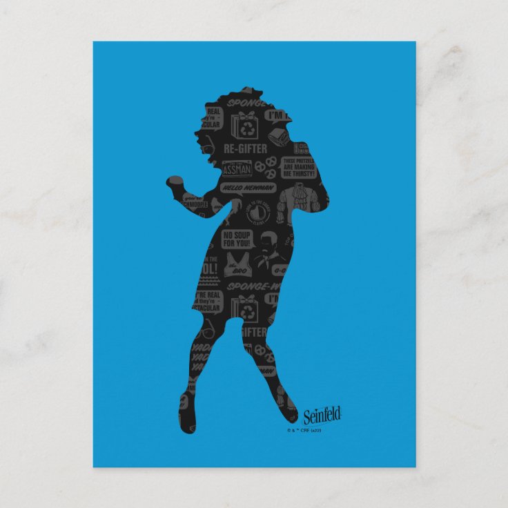 Seinfeld | Elaine Dance Silhouette Postcard | Zazzle