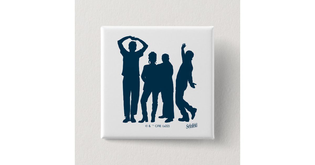 Seinfeld | Group Silhouette Graphic Button | Zazzle
