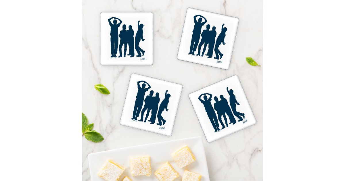 Seinfeld | Group Silhouette Graphic Coaster Set | Zazzle