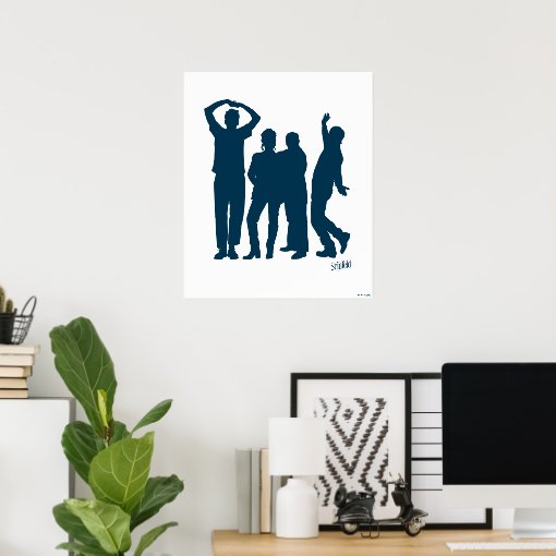 Seinfeld | Group Silhouette Graphic Poster | Zazzle
