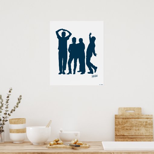 Seinfeld | Group Silhouette Graphic Poster | Zazzle