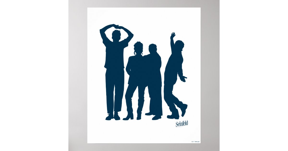 Seinfeld | Group Silhouette Graphic Poster | Zazzle