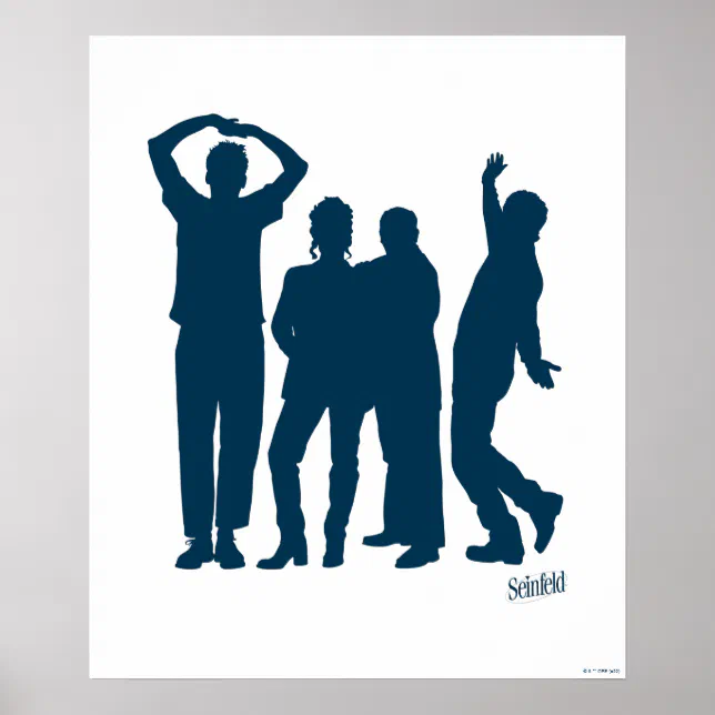 Seinfeld | Group Silhouette Graphic Poster | Zazzle
