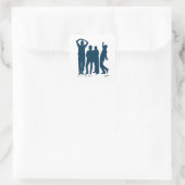 Seinfeld | Group Silhouette Graphic Square Sticker | Zazzle