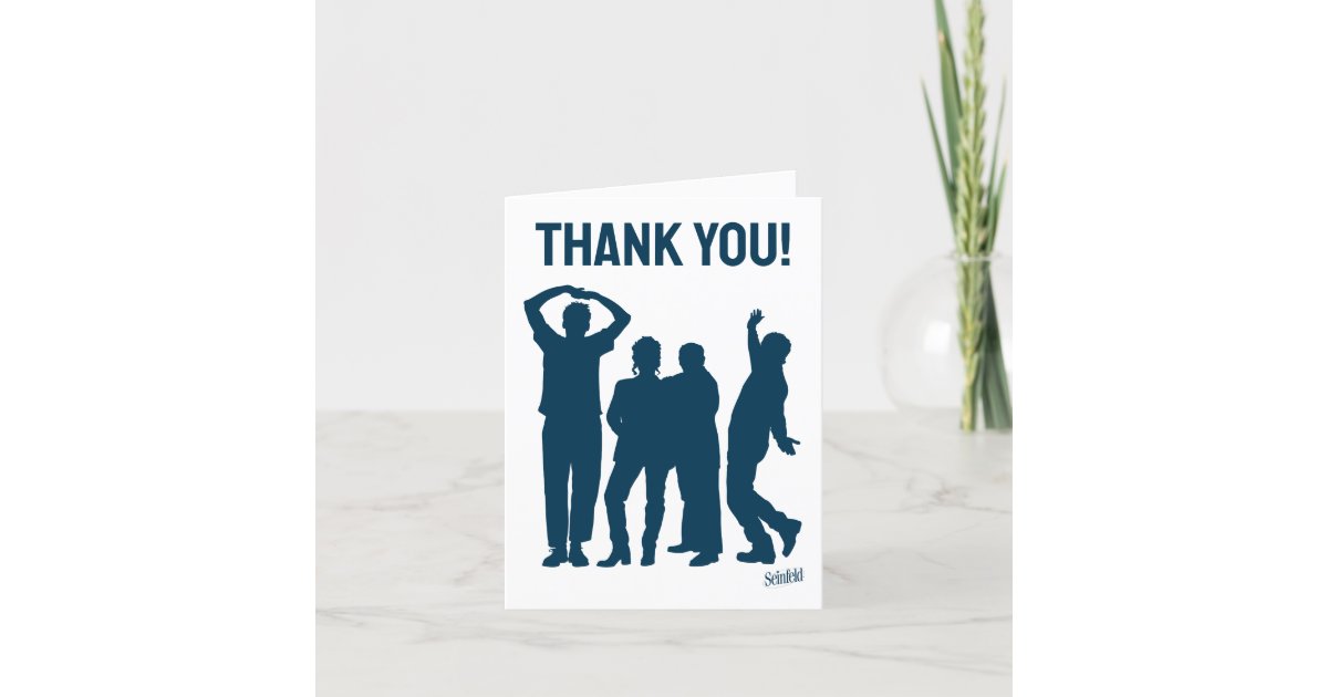 Seinfeld | Group Silhouette Thank You Card | Zazzle
