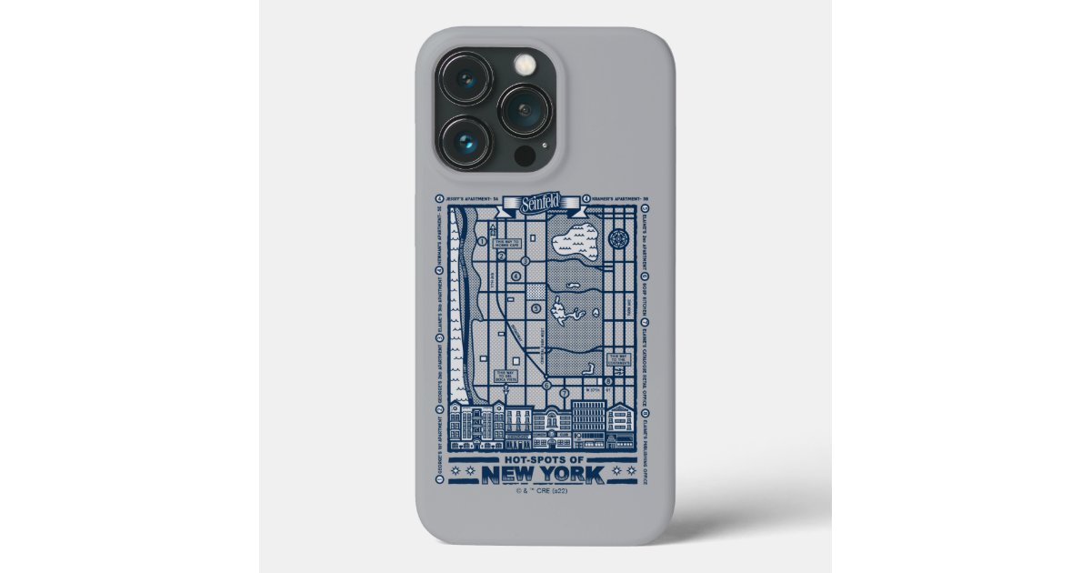 Seinfeld | Hot Spots of New York Map Case-Mate iPhone Case | Zazzle