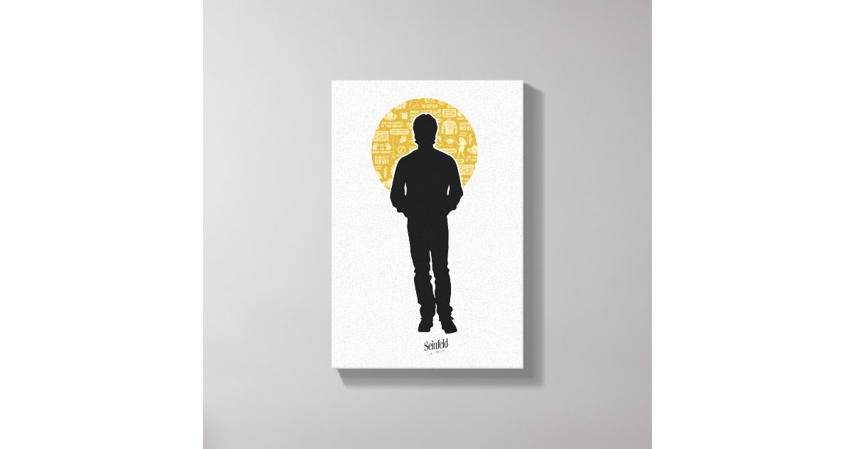 Seinfeld | Jerry Seinfeld Silhouette Canvas Print | Zazzle