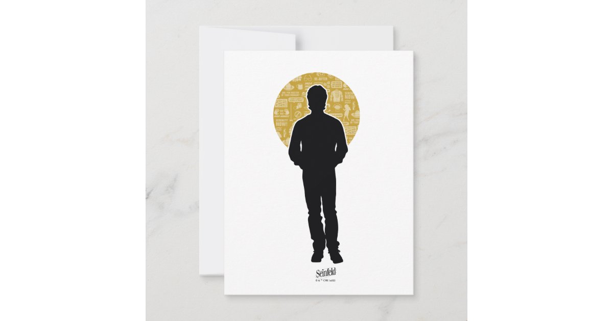 Seinfeld | Jerry Seinfeld Silhouette Note Card | Zazzle