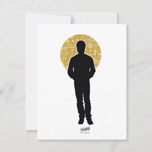 Seinfeld | Jerry Seinfeld Silhouette Note Card | Zazzle