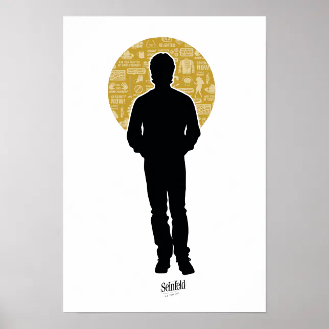Seinfeld | Jerry Seinfeld Silhouette Poster | Zazzle