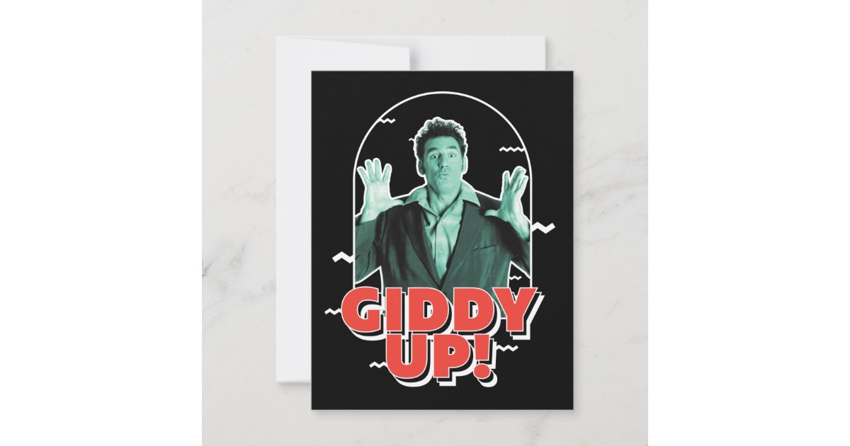 Seinfeld | Kramer - Giddy Up! Note Card | Zazzle