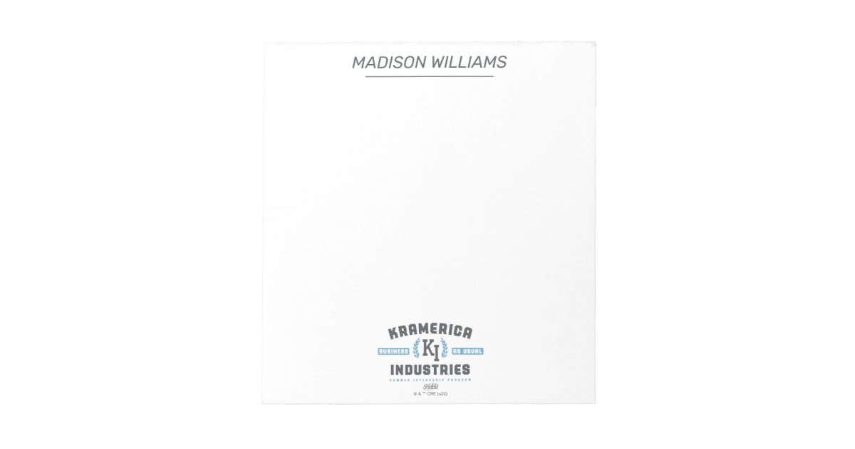 Seinfeld | Kramerica Industries Notepad | Zazzle