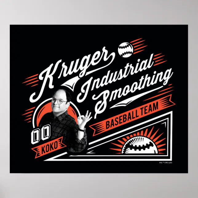 Seinfeld | Kruger Industrial Baseball Team Poster | Zazzle