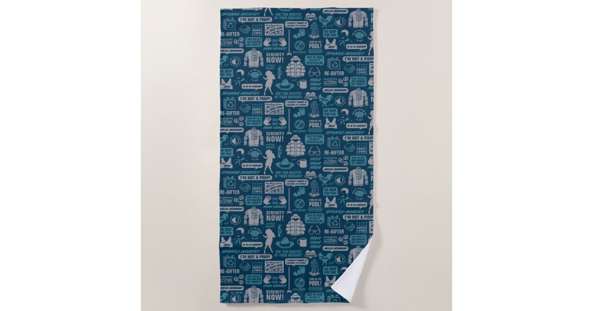 Seinfeld | Meme Pattern Beach Towel | Zazzle