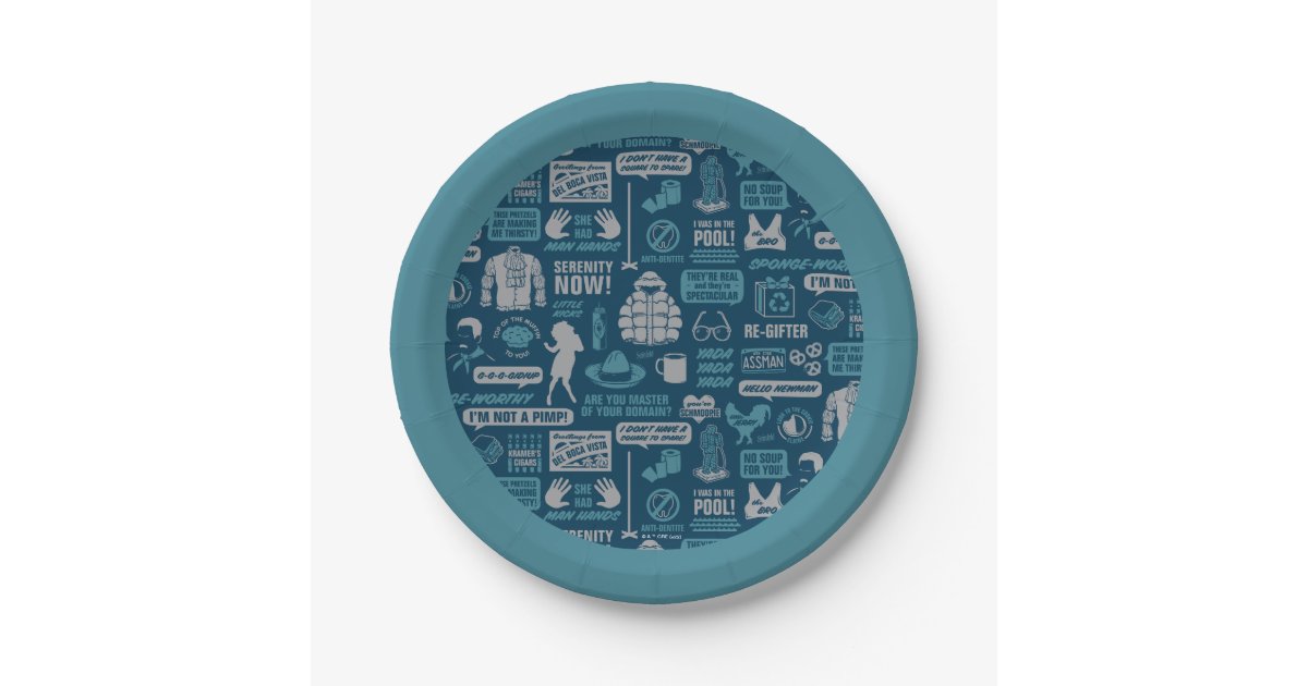 Seinfeld | Meme Pattern Paper Plates | Zazzle