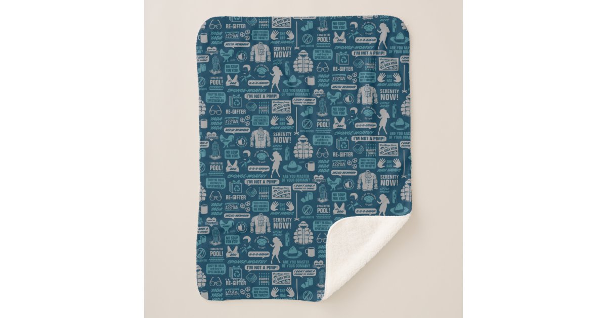 Seinfeld | Meme Pattern Sherpa Blanket | Zazzle