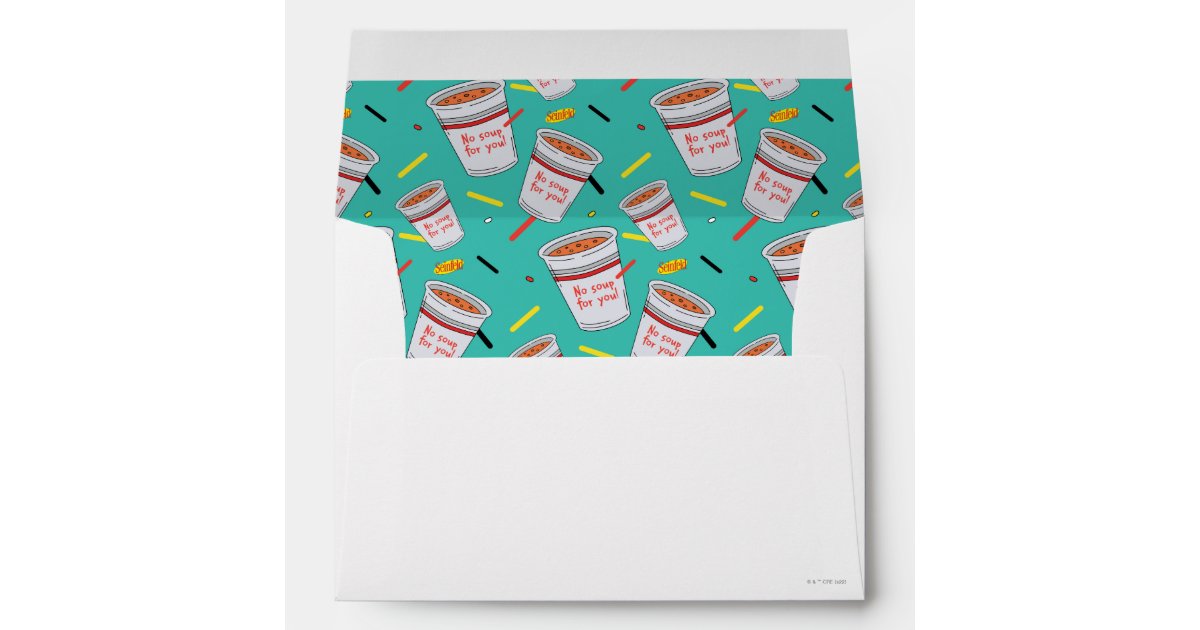 Seinfeld | No Soup For You Pattern Envelope | Zazzle
