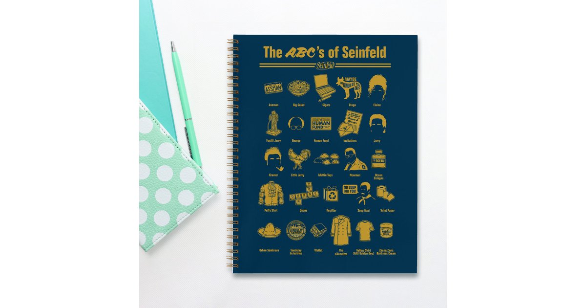 Seinfeld | The ABC's of Seinfeld Infographic Notebook | Zazzle