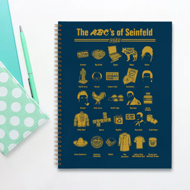 Seinfeld | The ABC's of Seinfeld Infographic Notebook | Zazzle