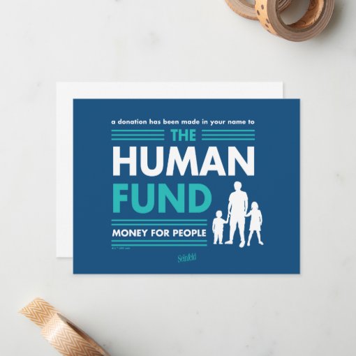 Seinfeld | The Human Fund Note Card | Zazzle