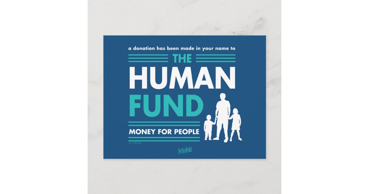 Seinfeld | The Human Fund Postcard | Zazzle