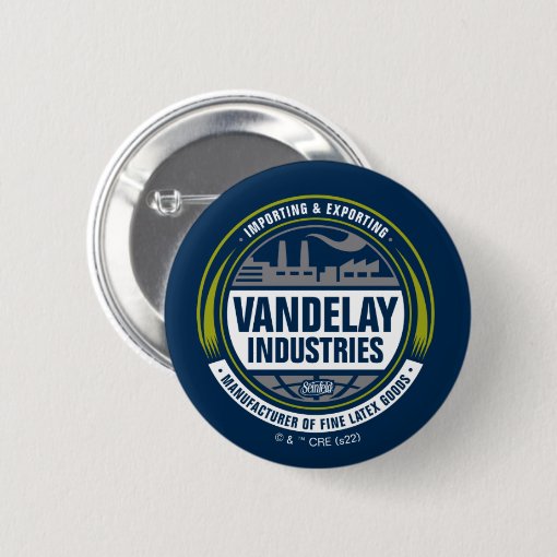 Seinfeld | Vandelay Industries Logo Button | Zazzle